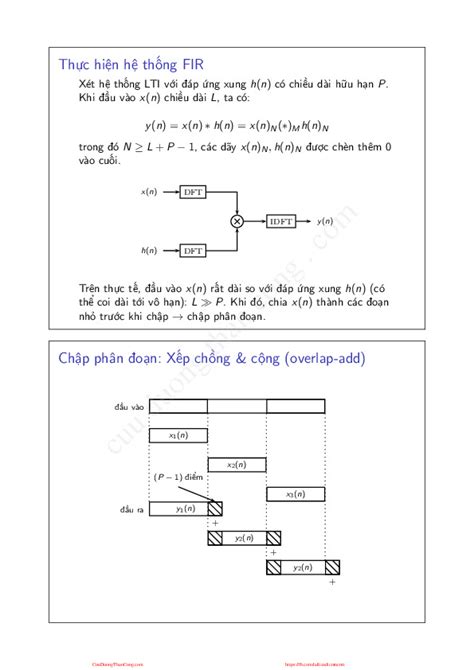 [pdf]xử Lý Tín Hiệu Số Đh Bách Khoa Hn Đặng Quang Hiếu 4 Dsp Vn Fft Handout Các Thuật Toán