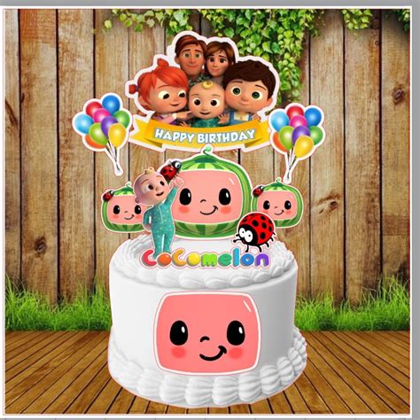 Cocomelon Cake Topper Birthday 008 Shopee Malaysia