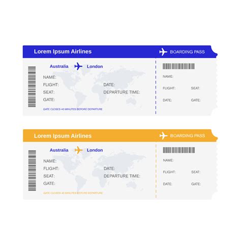 Free Flight Ticket Vector Template To Edit Online