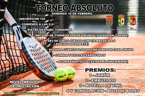 Torneo De PÁdel Ayuntamiento De Yunquera De Henares