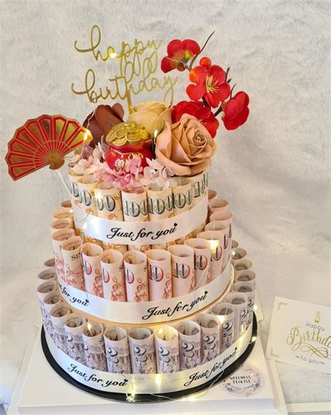 Creative Money Cake Birthday Valentines Day Mothers Day