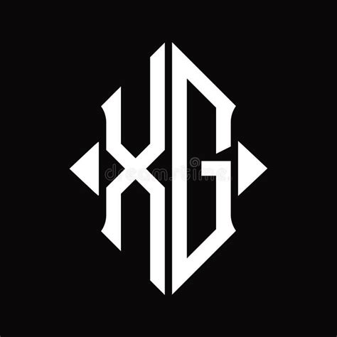 XG Logo Monogram With Shield Shape Isolated Design Template Stock