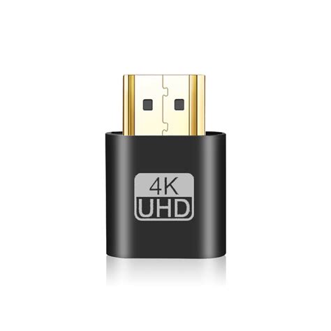 Hdmi Compatible Virtual Display Adapter 4k Fit Headless Displayport