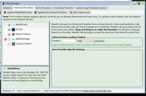 Wealthlab Ib Setup Tab Cannot Be Found In Data Manager