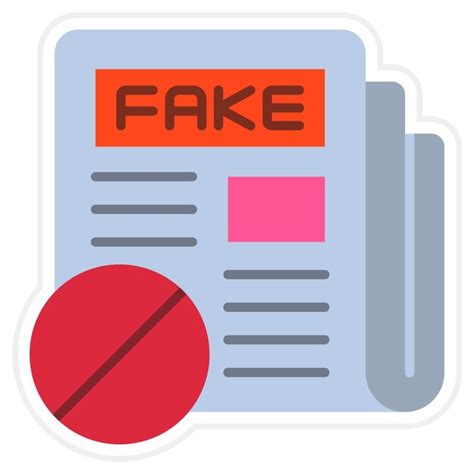 가짜 뉴스 아이콘 프리미엄 벡터