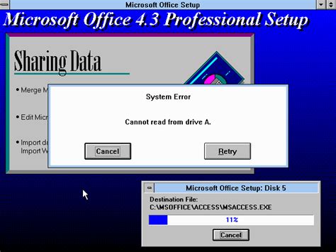 Disk Read Errors When Installing Programs From Floppy Under Wfw