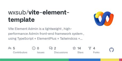 Github Wxsubvite Element Template Vite Element Admin Is A