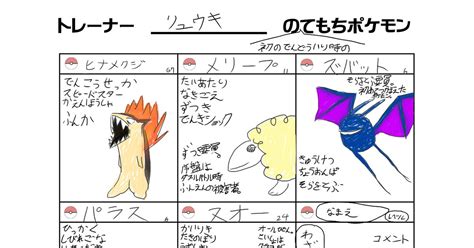 うろ覚えで手持ちポケモン描いてみようぜ Hgss初殿堂入り時パうろ覚え 九蛹竜輝のイラスト Pixiv
