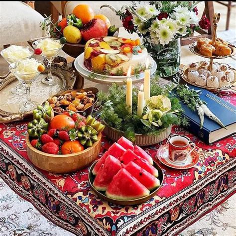 تزیین یلدایی ساده برای عروس و خانه ‌ تزیین شب یلدا سنتی