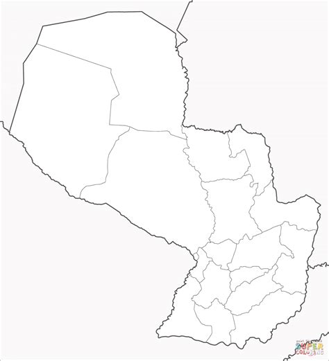 Dibujo De Mapa De Paraguay Para Colorear Dibujos Para Colorear
