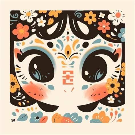 Korean Dancheong Patterns With Colorful Designs Premium Ai Generated