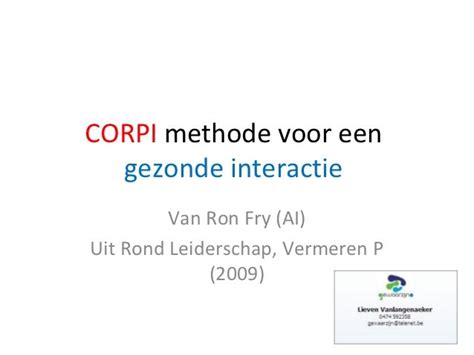 Corpi Voor Prof Comm Lv
