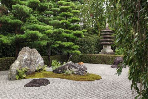 Japanese Zen Garden In Kyoto Taizo In Stock Image Image Of Karesansui