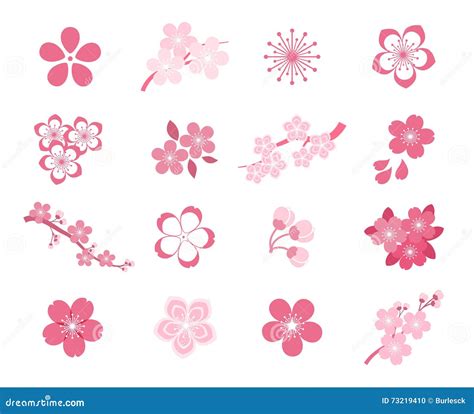 樱花日本人佐仓传染媒介象集合 向量例证 插画 包括有 本质 抽象 对象 东方 开花 装饰 平面 73219410
