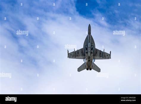 Royal Australian Air Force Fa 18f Super Hornet Performing A Flyover