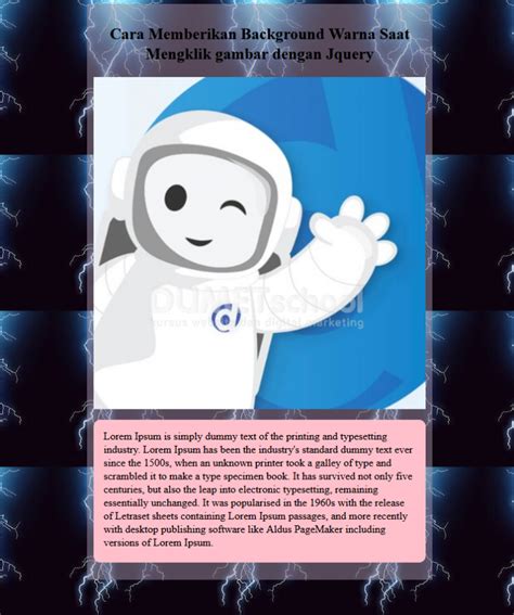 Cara Memberikan Background Warna Saat Mengklik Gambar Dengan Jquery