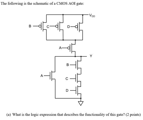 Solved The Following Is The Schematic Of A CMOS AOI Gate Chegg