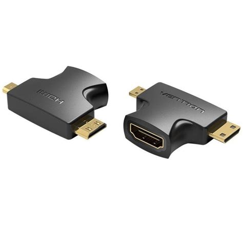 Adaptateur Hdmi Vention 2 En 1 Agfb0 Hdmi Femelle Vers Micro Hdmi Mle Mini Hdmi Mle Leroy Merlin
