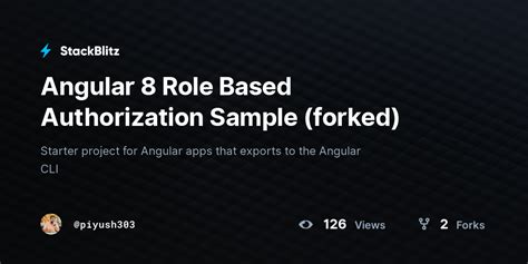 Angular 8 Role Based Authorization Sample Forked Stackblitz