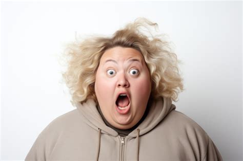 Premium Photo Young Woman Amazed Expression Against Wall Background Ai Generated