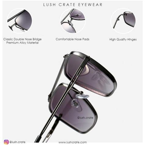 Mach Square Navigator Sunglasses Lush Crate Eyewear Lush Crates