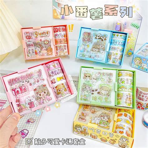 Jual Set Stiker Kotak Hadiah Kartun Set Stiker Diy Estetika Dekoratif Set Stiker Shopee