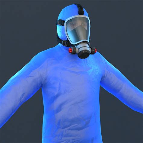 Hazmat Worker Blue 3d 모델 89 Max Obj Fbx Free3d
