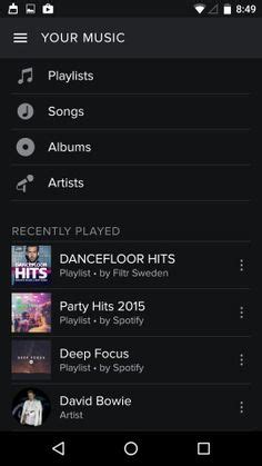Spotify Music Screenshots Mobile Design Patterns Music Playlist Album Songs Album Art
