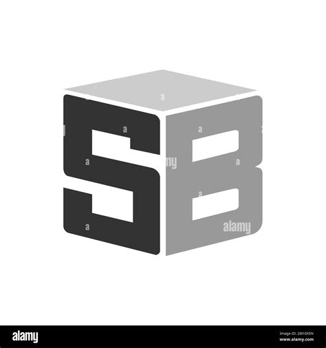 Letter Sb Logo In Hexagon Shape And White Background Cube Logo With Letter Design For Company