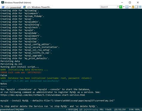 安装 Mysql57 出错，输出 Error Exit Code Was 1073741515 · Issue 1150