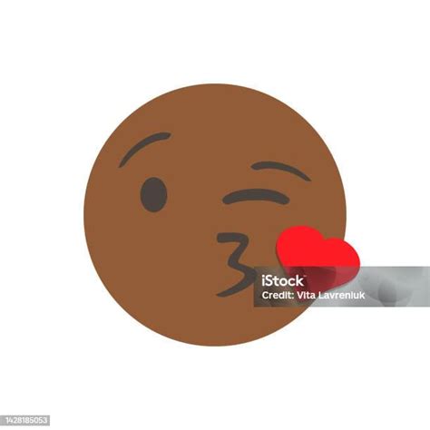 키스하는 마음 아주 가까운 사람에게 작별 인사를하는 데 사용됩니다 재미있는 노란색 이모티콘 웃는 이모티콘 캐릭터 디자인 흰색