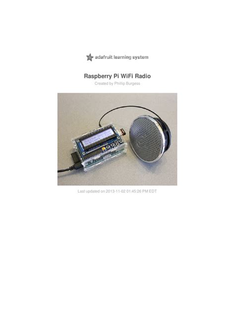 Pi Wifi Radio Pdf Raspberry Pi Wi Fi