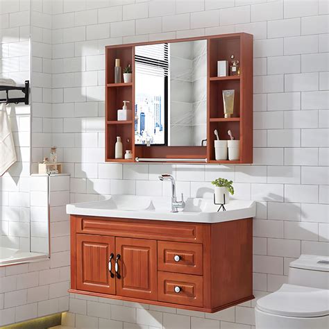 Traditional Sink Vanity Mirror Cabinet Wooden Vanity Cabinet With