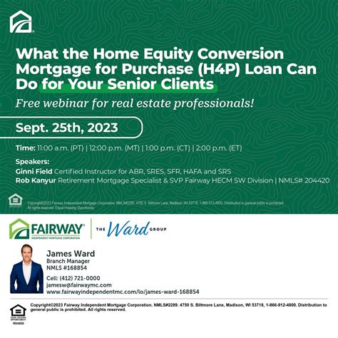 Free Webinar On H4p Loans For Seniors James Ward Mortgage Advisor