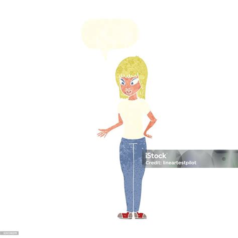 말풍선이 있는 여자 말풍선을 설명하는 거친에 대한 스톡 벡터 아트 및 기타 이미지 거친 귀여운 그리기 Istock