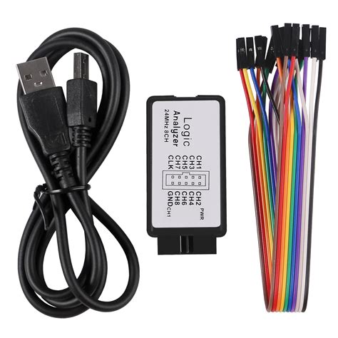 One Set Usb 로직 애널라이저 24m 8ch 마이크로 컨트롤러 Arm Fpga 디버그 툴 24mhz 16mhz 12mhz 8mhz 4mhz 2mhz 로직