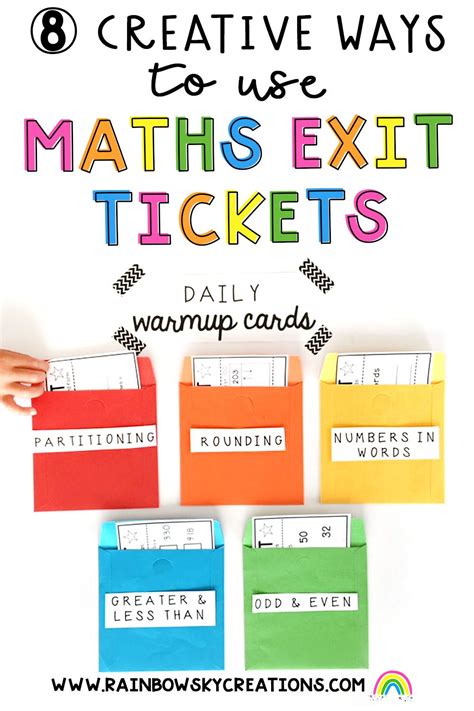 8 Creative Ways To Use Math Exit Tickets Math Exit Tickets Math Blog Math