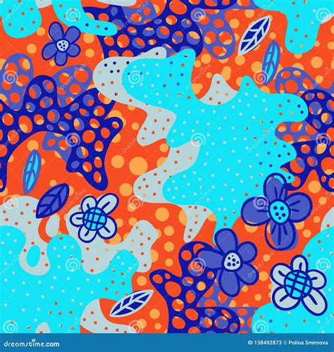 Abstract Cell Structure Seamless Pattern Stock Vector Illustration Of Biology Drawing 138492873