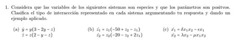 Solved Consider That The Variables Of The Following Systems Chegg