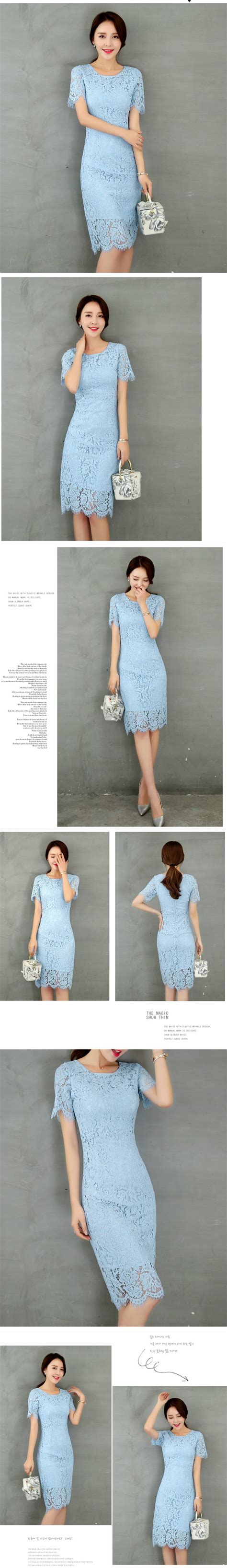 Badu Bg Лятна дантелена дамска рокля до коляното в бял черен червен и светло син цвят Badu Bg