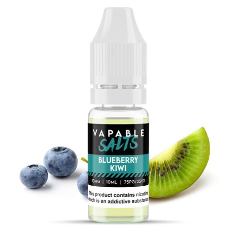 Blueberry Kiwi Flavour Vapable Salts E Liquid 10ml Vapable