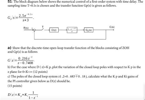 solved s1 the block diagram below shows the numerical
