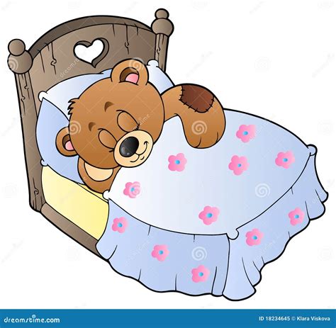 Cute Sleeping Teddy Bear Stock Vector Illustration Of Cartoon 18234645
