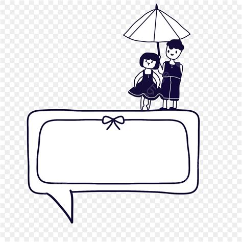 흑인과 백인 미니멀 한 부부 일러스트 우산 대화 단순한 커플 달콤한 Png 일러스트 및 Psd 이미지 무료 다운로드