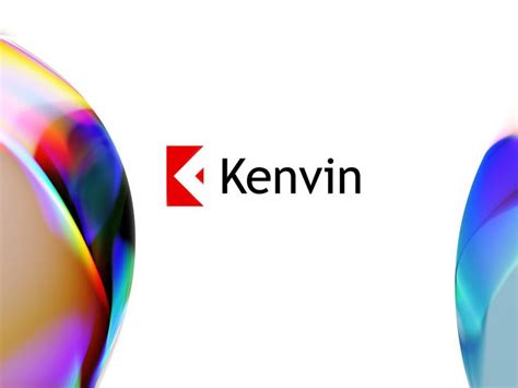 The Logo For Kenvinn Is Shown In Front Of An Image Of Abstract Shapes