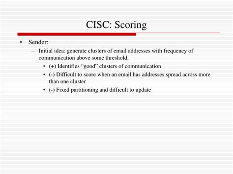 Ppt Characteristic Identifier Scoring And Clustering For Email
