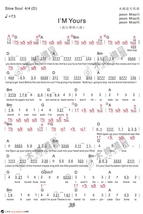 Jasonmraz《im Yours》吉他谱吉他弹唱谱 打谱啦