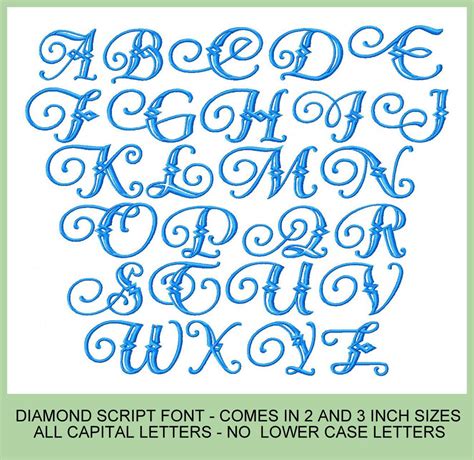 Diamond Script Font Bling Sass And Sparkle