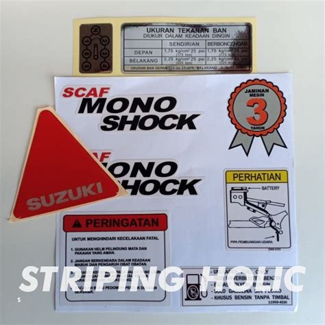 Jual Stiker Set Warning Perhatian Suzuki Shopee Indonesia