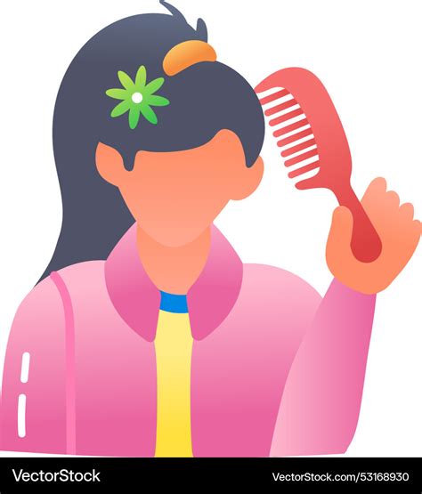Combing Royalty Free Vector Image Vectorstock